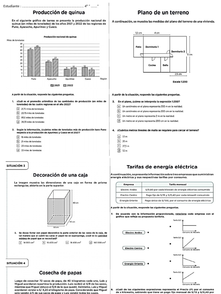 prueba 4° | PDF