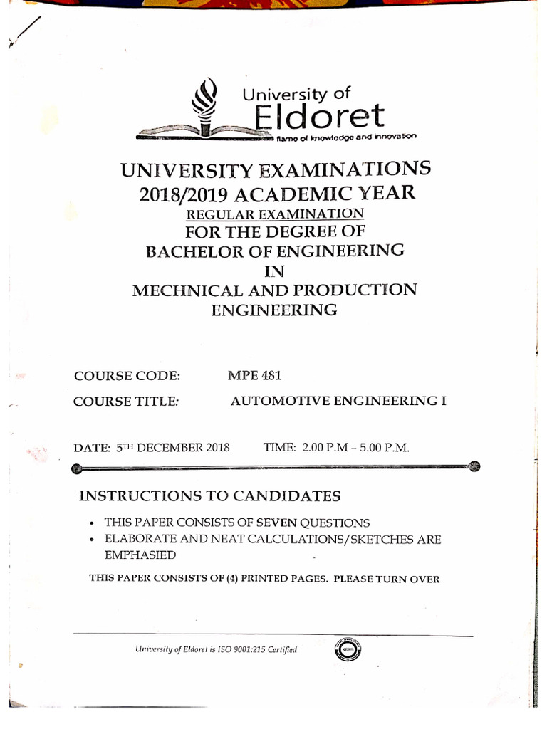 4th Year Pastpapers | PDF