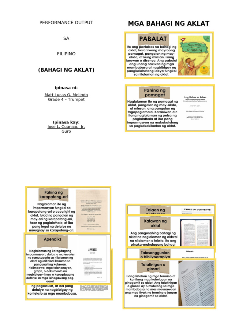 Bahagi NG Aklat | PDF