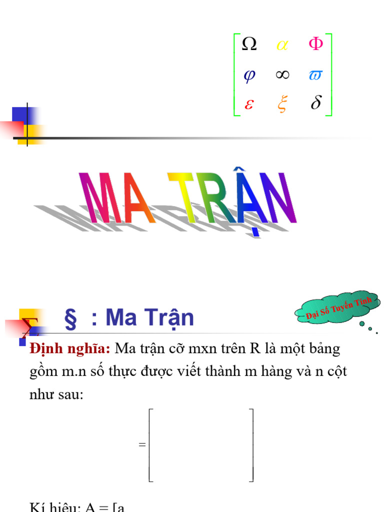 01 Ma tran | PDF