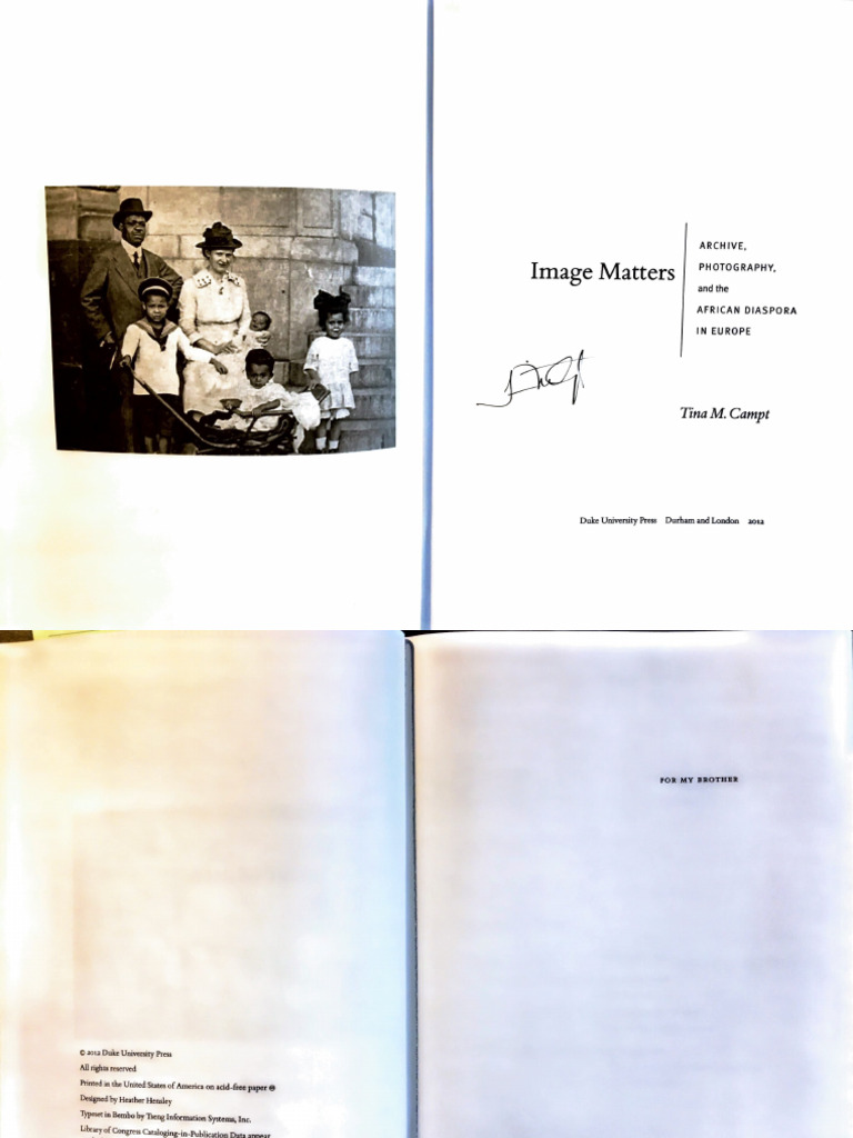 Tina M Campt - Image Matters | PDF