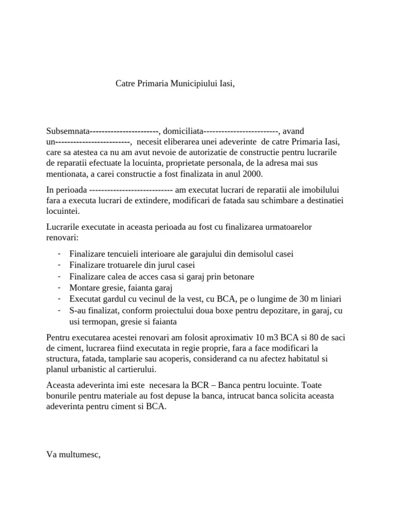 Cerere Primarie | PDF