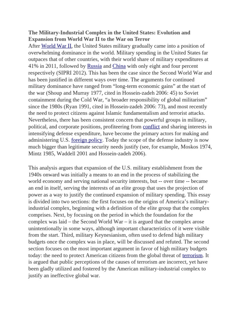 USA Military Complex | PDF