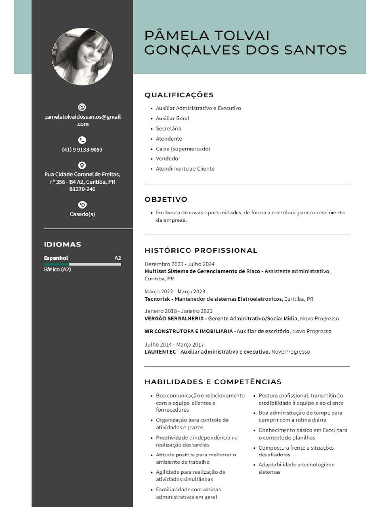 Curriculo Pâmela | PDF