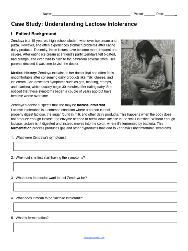 Case Study: Understanding Lactose Intolerance: I. Patient Background | PDF