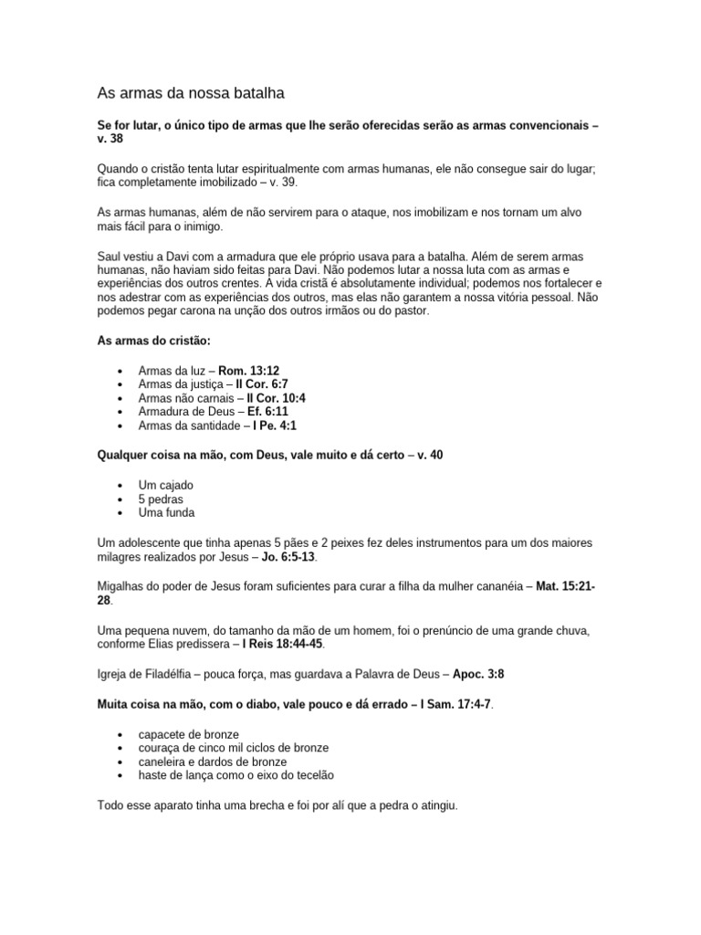 As Armas Da Nossa Batalha | PDF As Armas Da Nossa Batalha | PDF