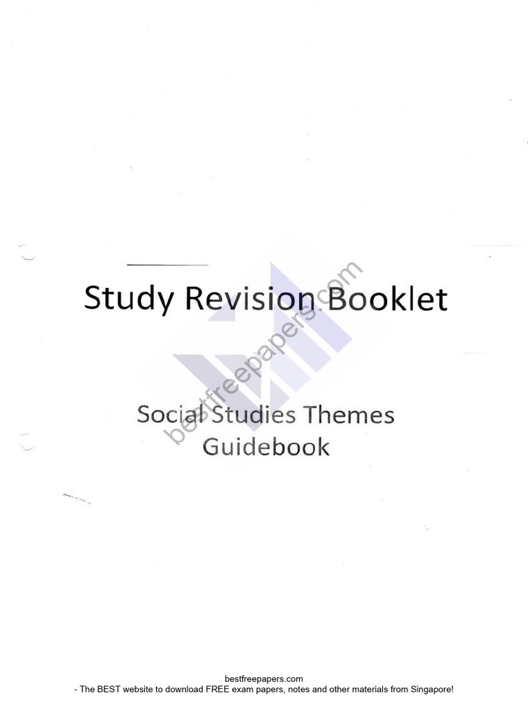 Social Studies STUDY REVISION BOOKLET | PDF