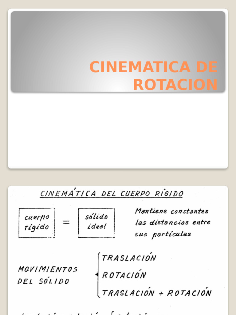 Tema 7 - Cinematica de Rotacion | PDF