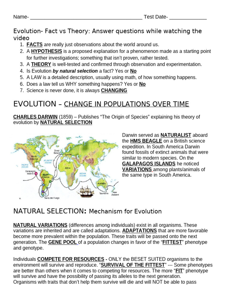 2024 EVOLUTION - Students KEY-1 | PDF