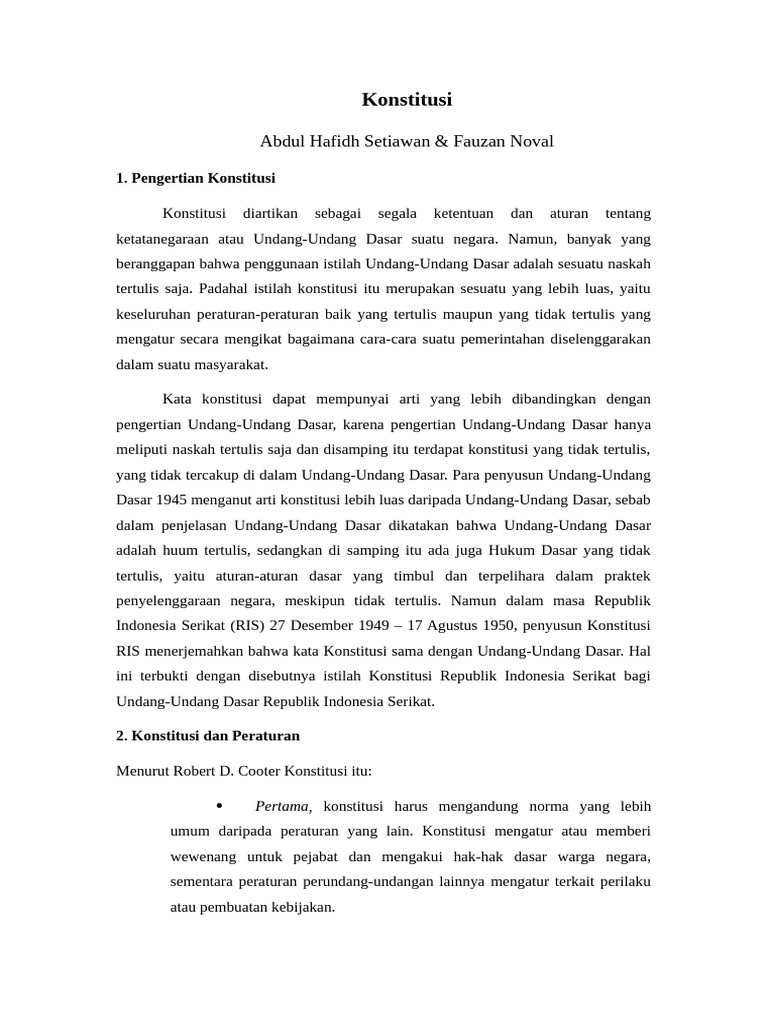 Konstitusi 011931 | PDF