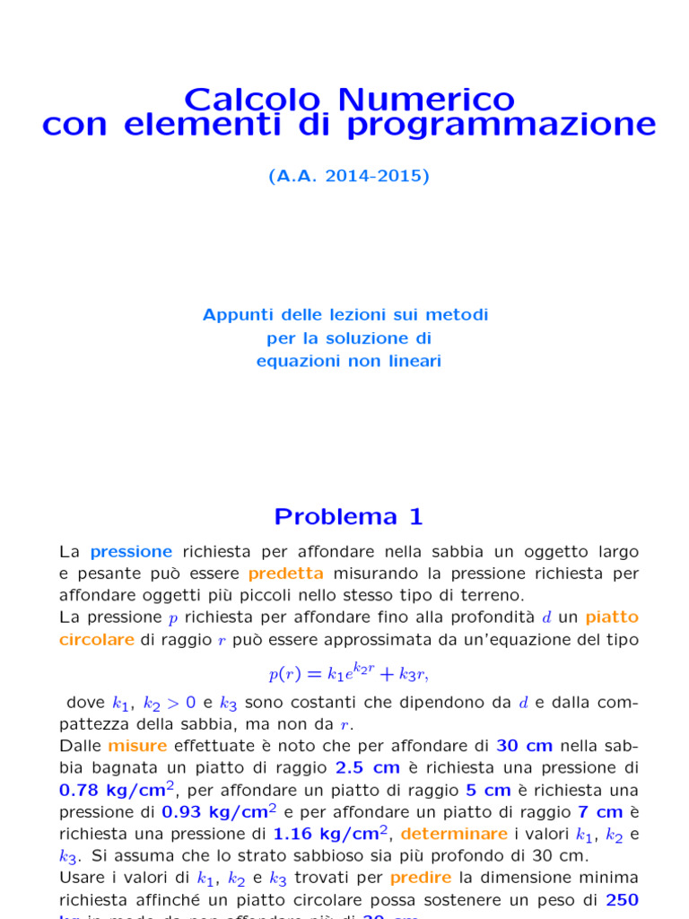 Calcolo-Numerico | PDF