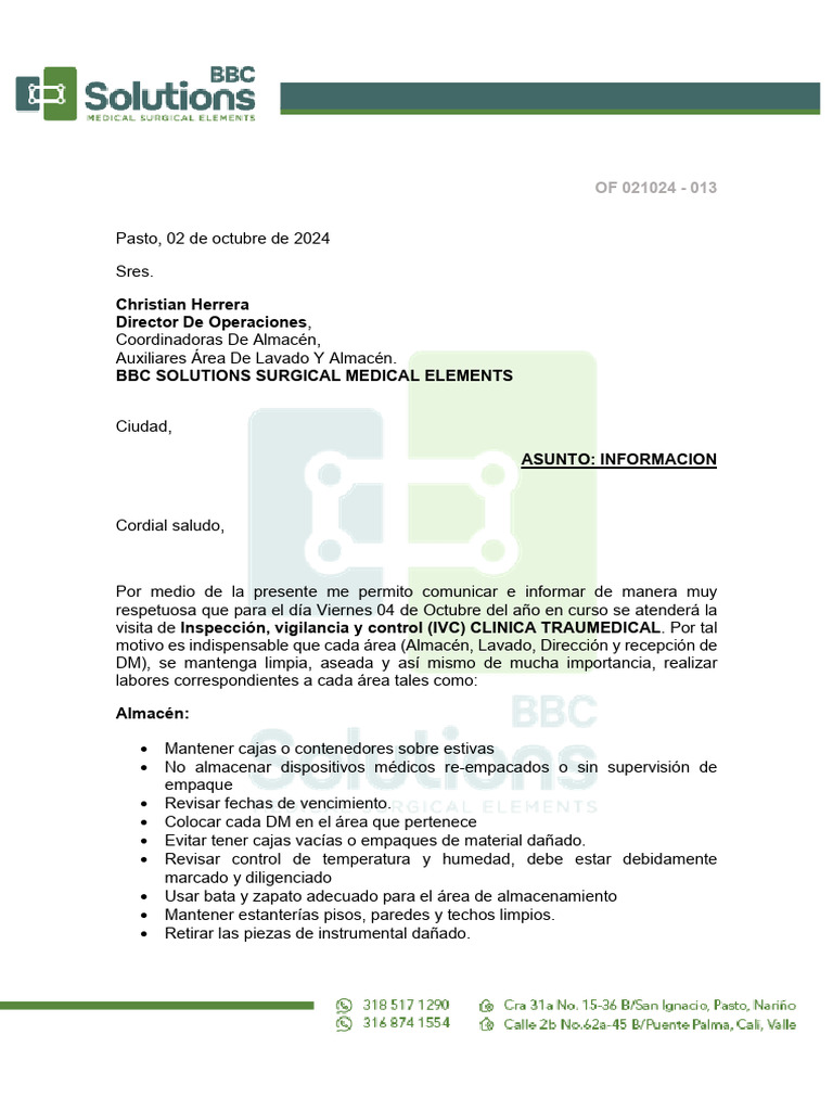 Info Almacen Ivc | PDF