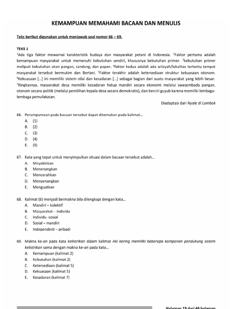 PBM SNBT part 1 | PDF