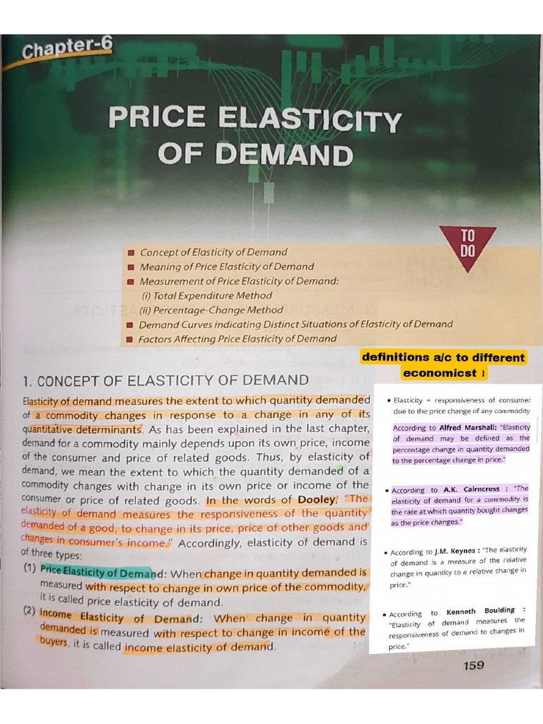 Price Elasticity of Demand | PDF