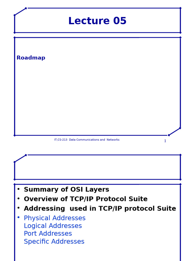w3L5 DCN TCP IP Protocol Suite | PDF