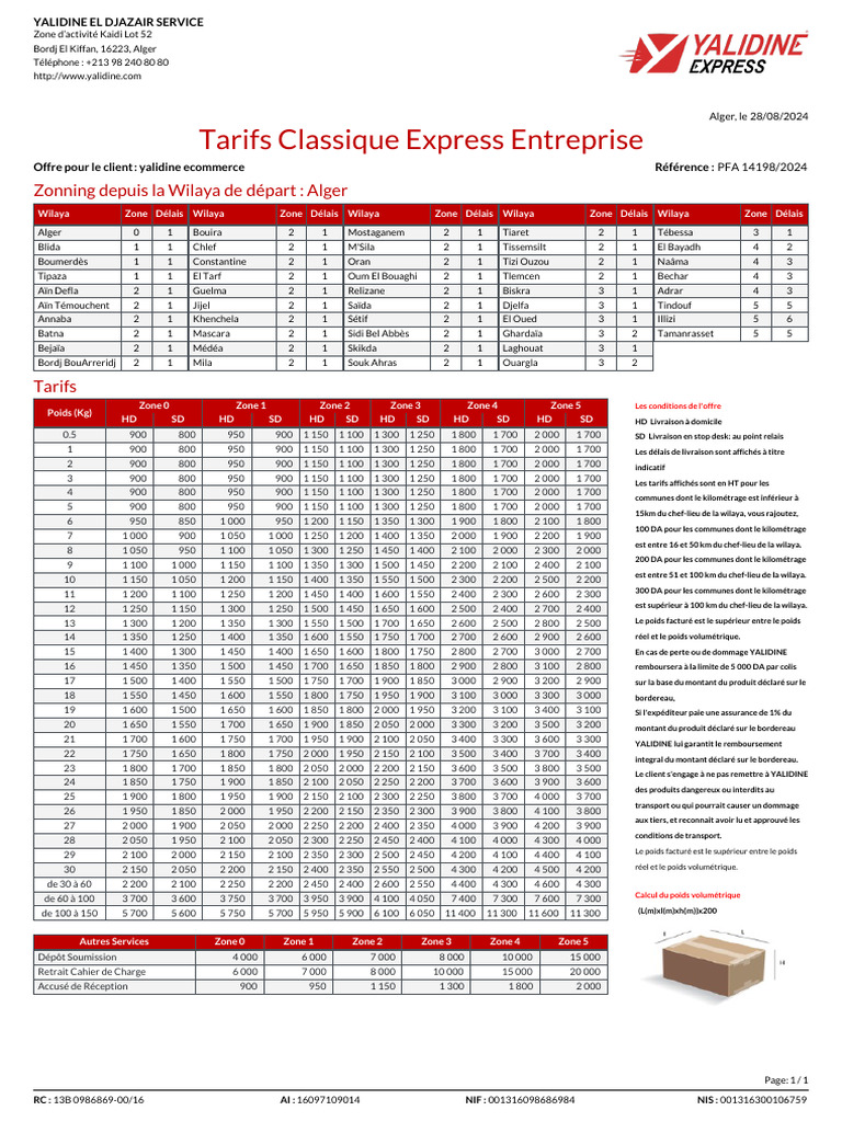 Yalidine-Pfa 14198 - 2024 | PDF
