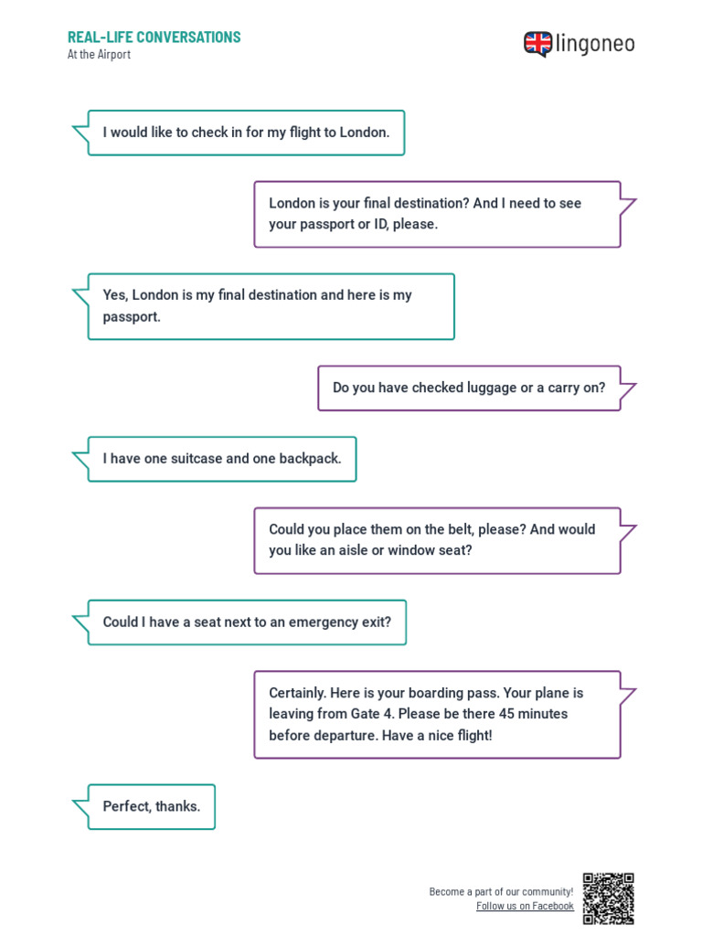 At The Airport - Dialogue | PDF