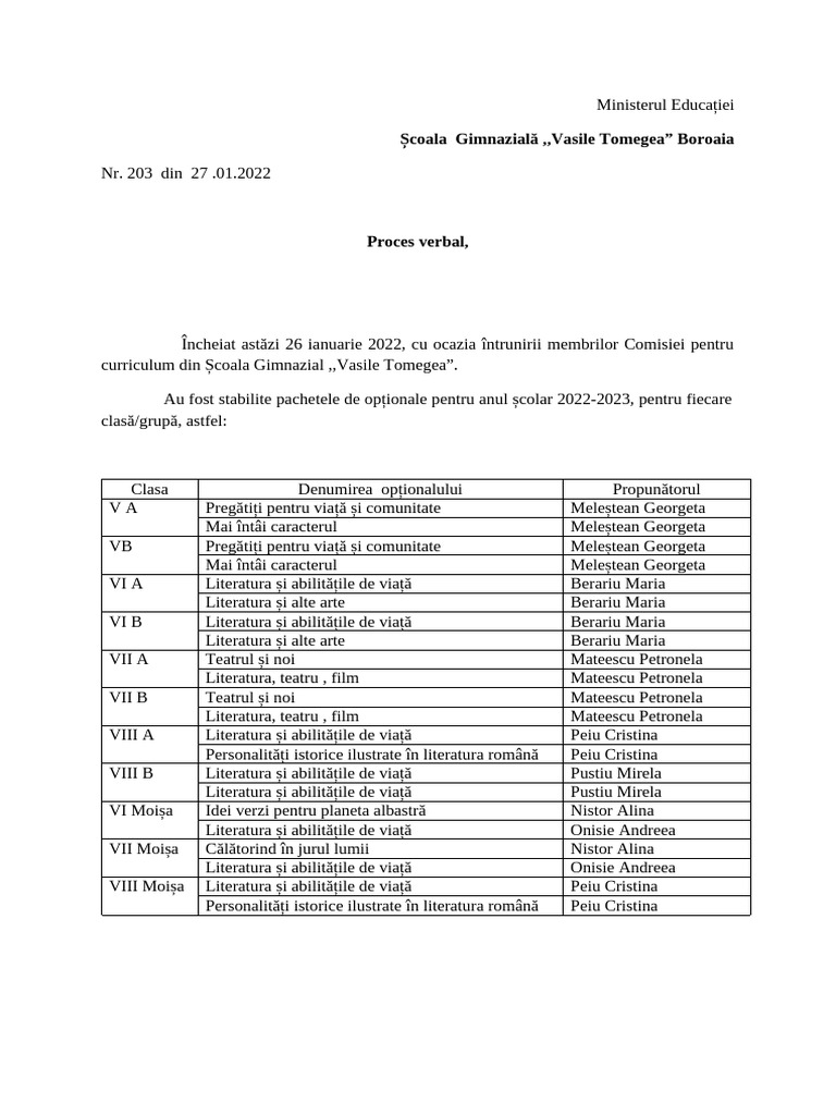 Oferta CDȘ 2022-2023 | PDF