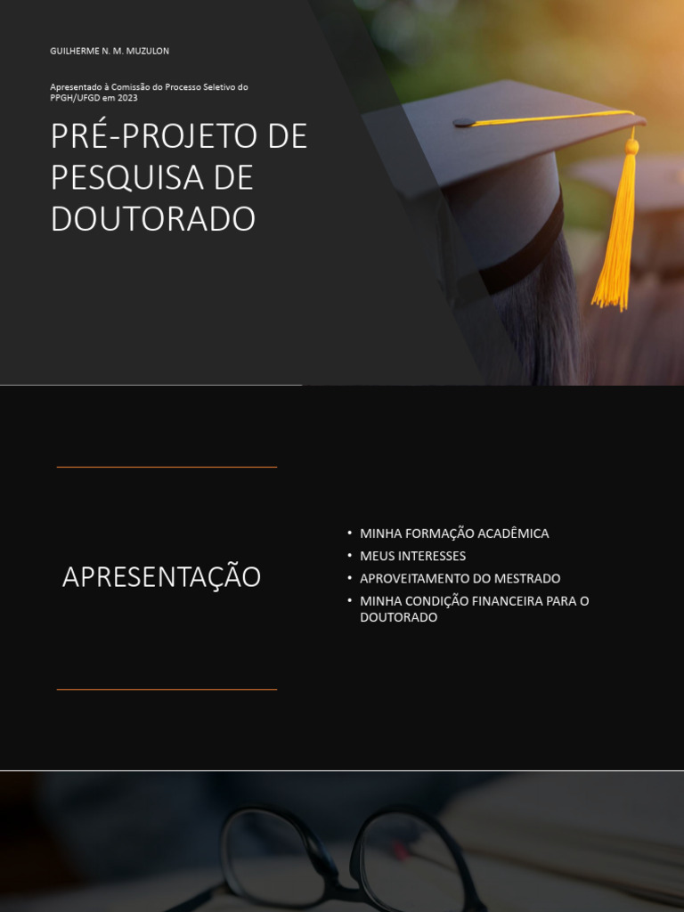Pré Projeto De Pesquisa De Doutorado Apresentação Pdf