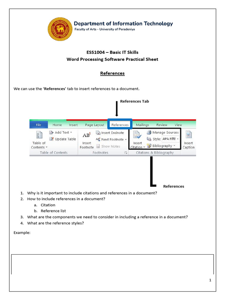 Practical WorkSheet -Reference | PDF