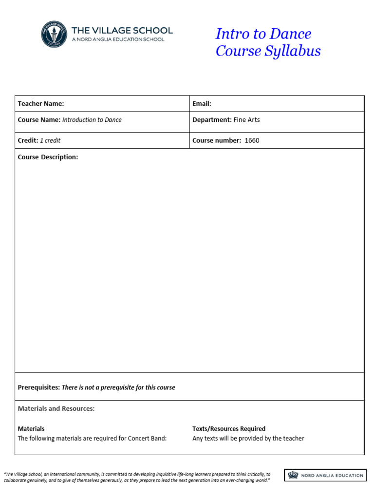 Introduction To Dance | PDF