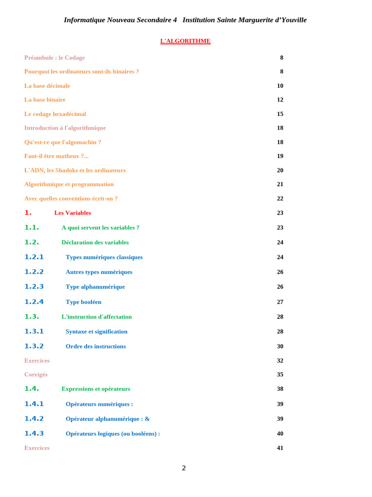 NS4 Livre Informatique | PDF