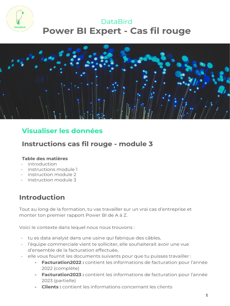 PBE - Instruction Cas Fil Rouge - Module 3 | PDF