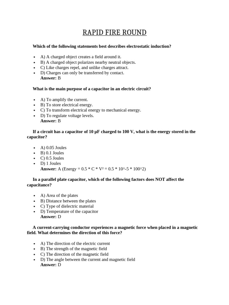 Rapid Fire Round | PDF