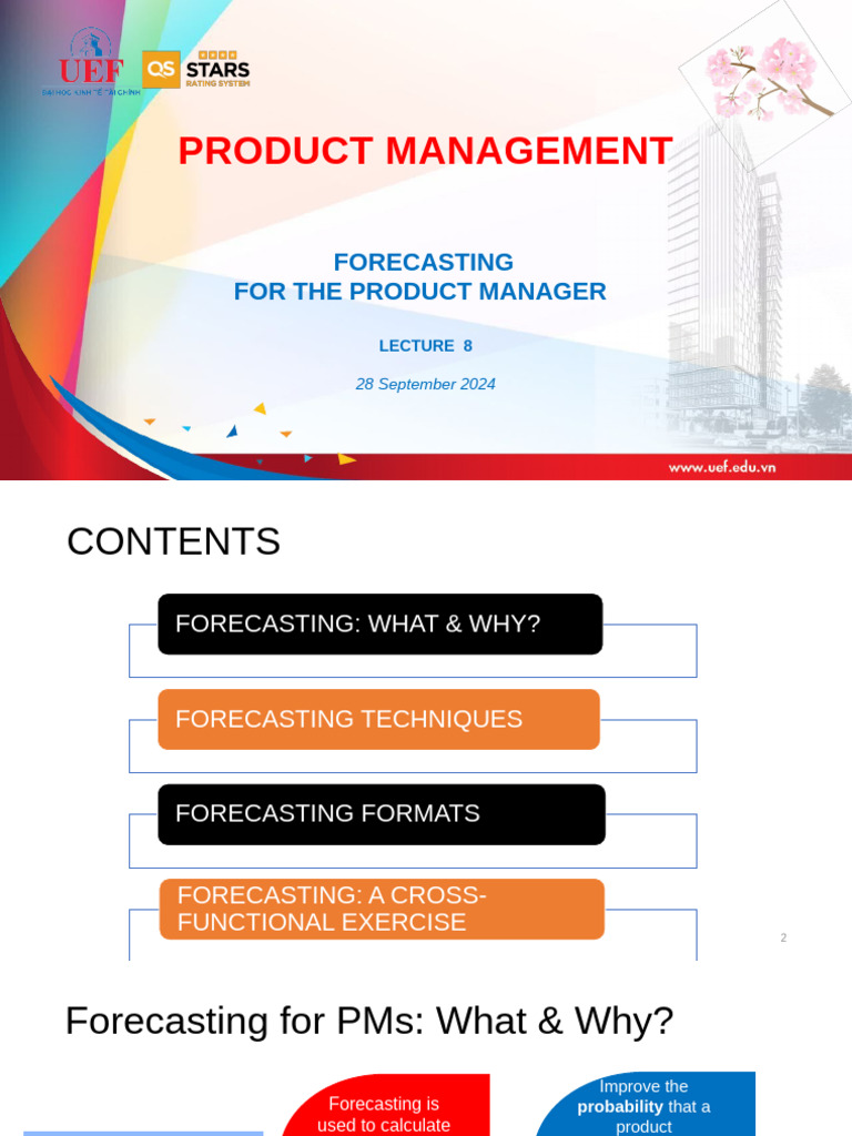 Product Management Forecasting Guide | PDF | Forecasting | Marketing