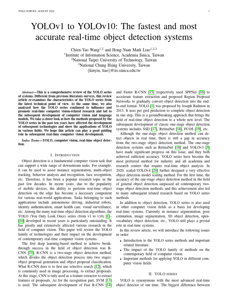 Yolov1 To Yolov10 The Fastest And Most Accurate Real Time Object