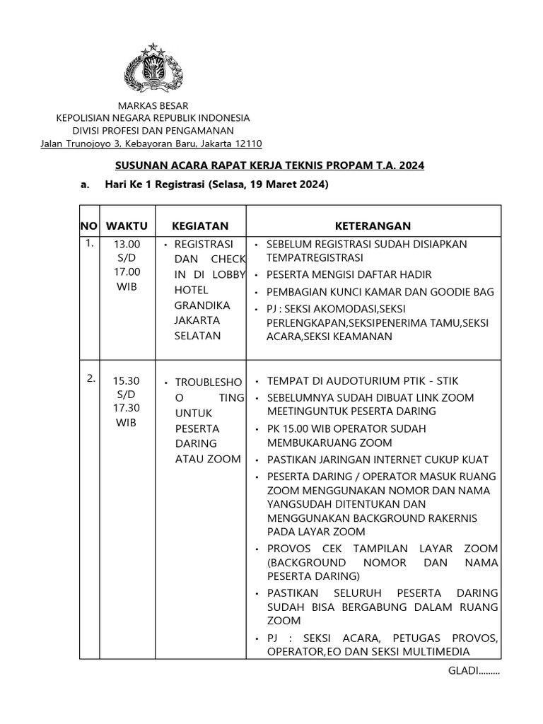 SUSUNAN ACARA TOR FINAL Fix | PDF