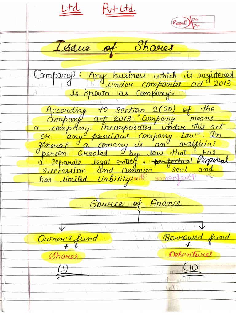 Issue of Shares (1) - 1 | PDF