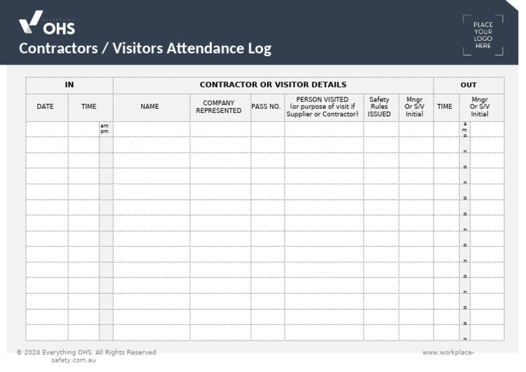 Attendance Log | PDF