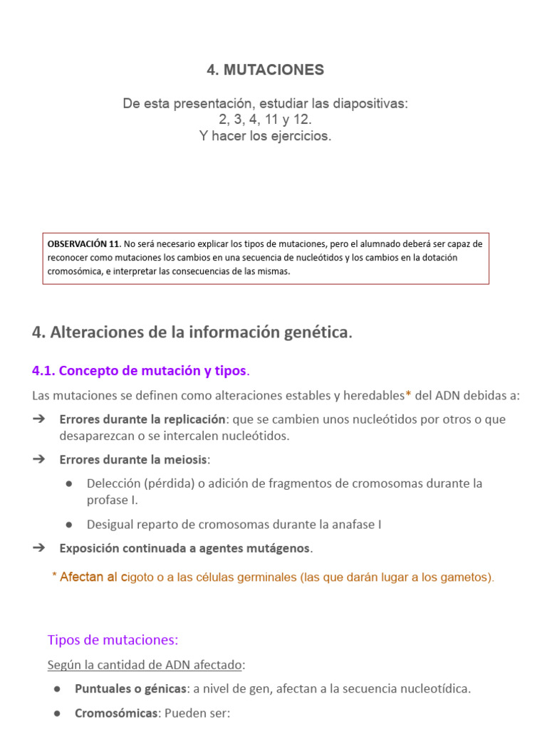 Mutaciones | PDF
