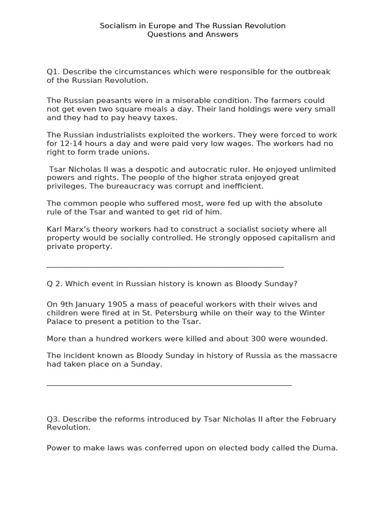 STD 9 Russian Rev Notes | PDF | Vladimir Lenin | Russian Revolution