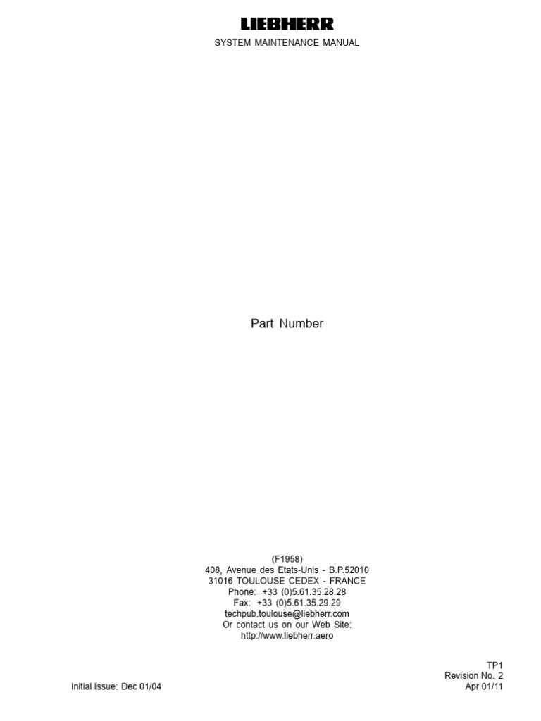 System Maintenance Manual With Illustrated Parts List | PDF | Leak ...