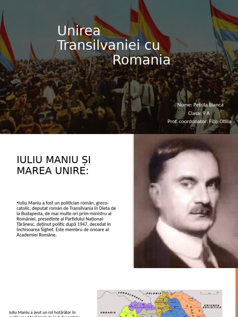 Unirea Transilvaniei Cu Romania | PDF