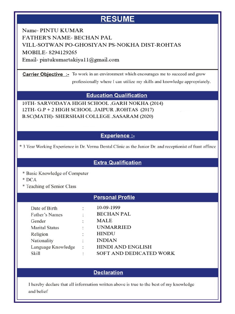 Name - Pintu Kumar Father's Name - Bechan Pal Vill-Sotwan Po-Ghosiyan Ps-Nokh - 20240911 ...