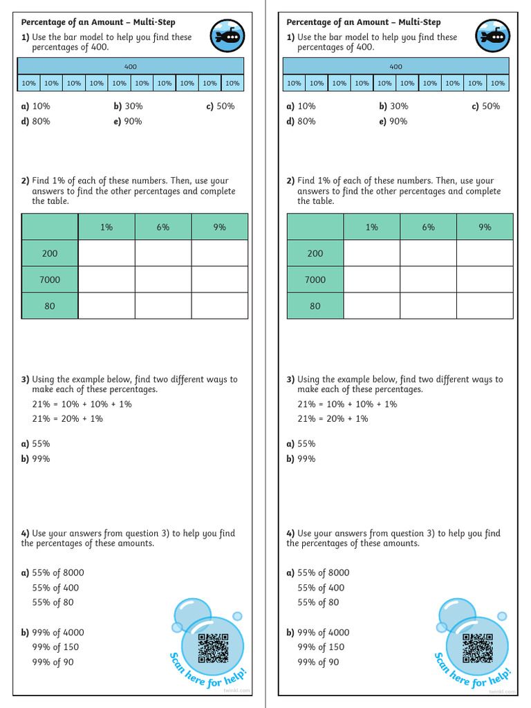 Vertical - Percentage of An Amount - Multi-Step | PDF