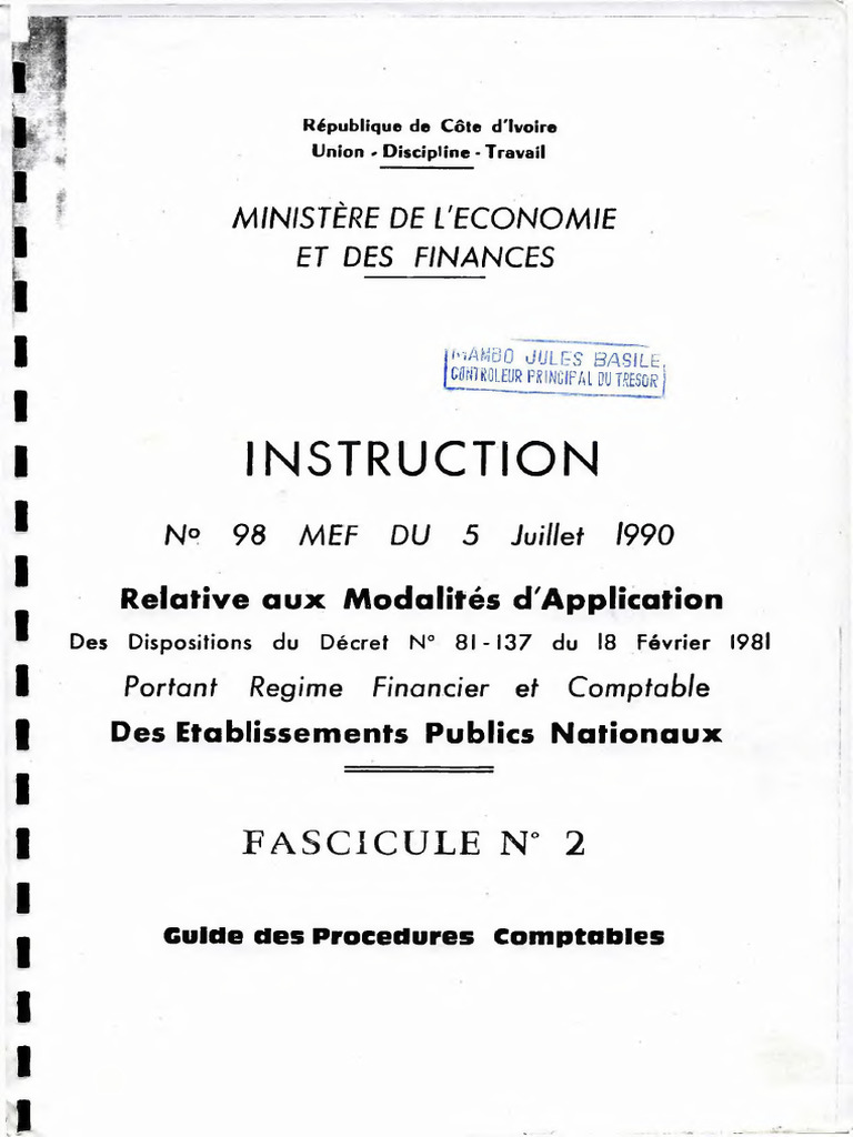 Instruction 98 05071990 EPN Fascicule2 | PDF