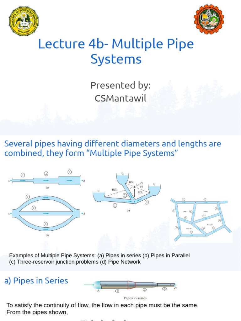 Multiple Pipe Systems | PDF