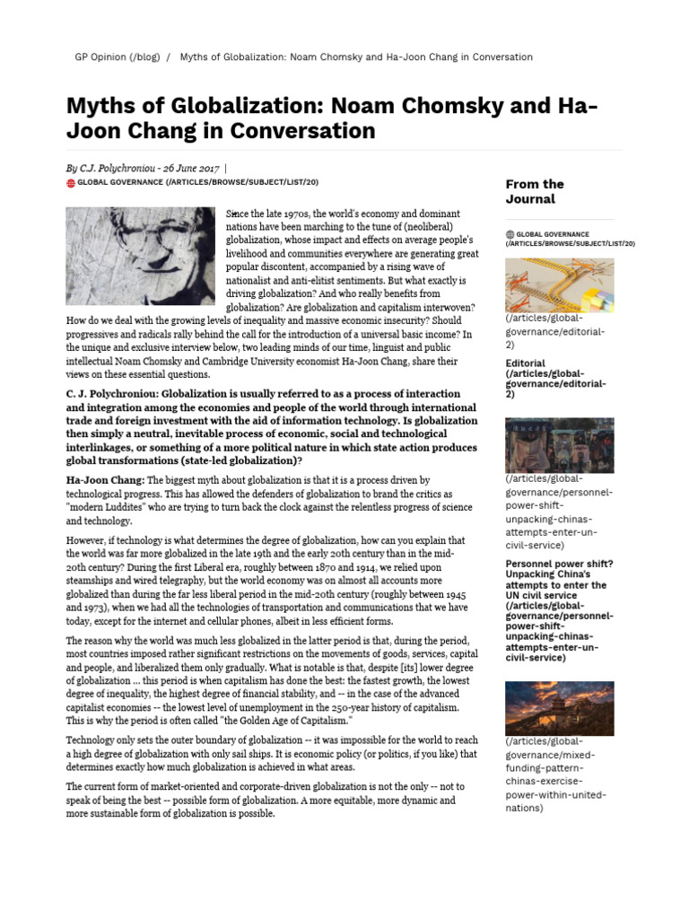 Module 1 - Myths of Globalization | PDF