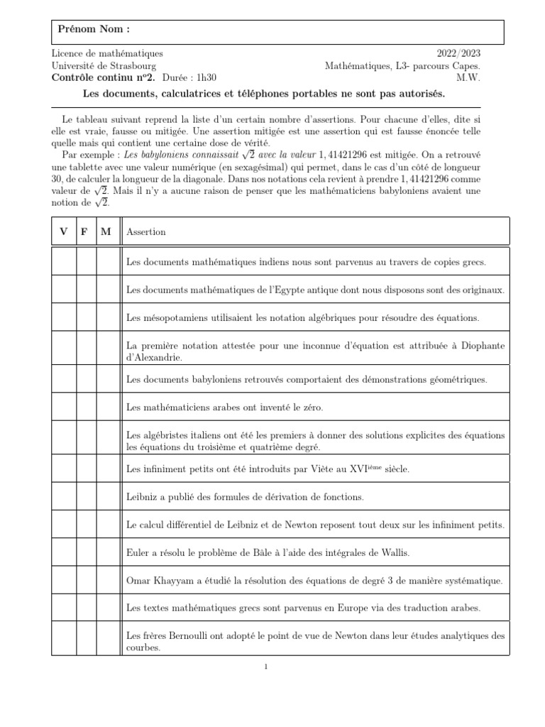 CC2 Hist 2022 23 | PDF