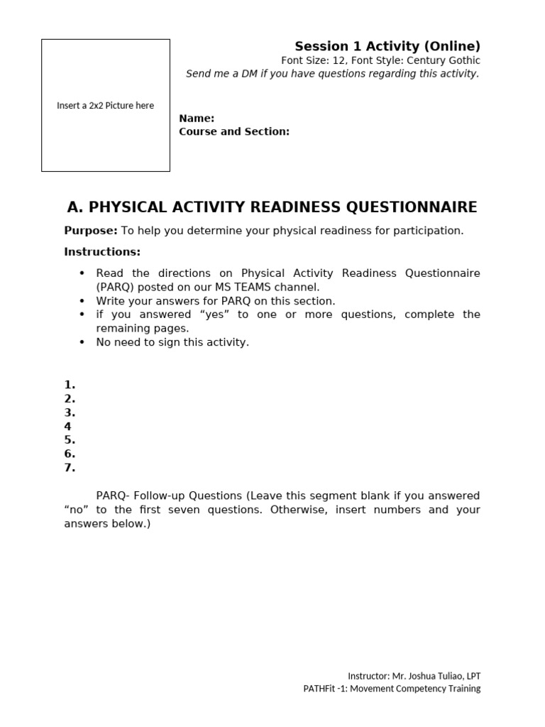 Session1 OnlineActivity (Template) | PDF