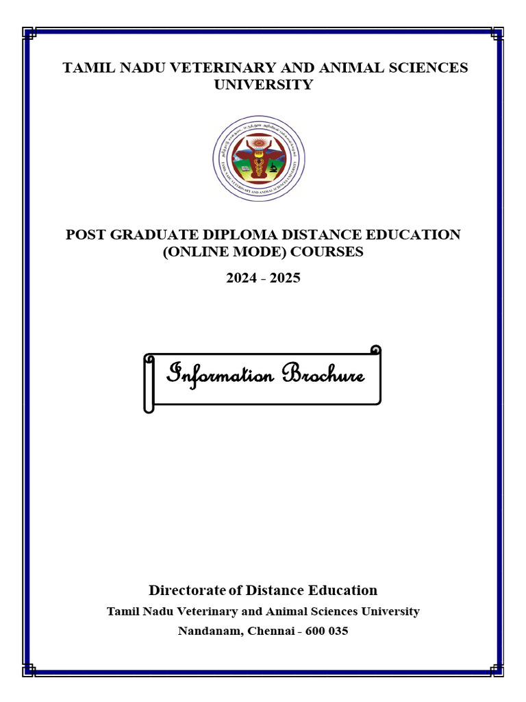PG Diploma Information Brochure 2024-25-1 | PDF