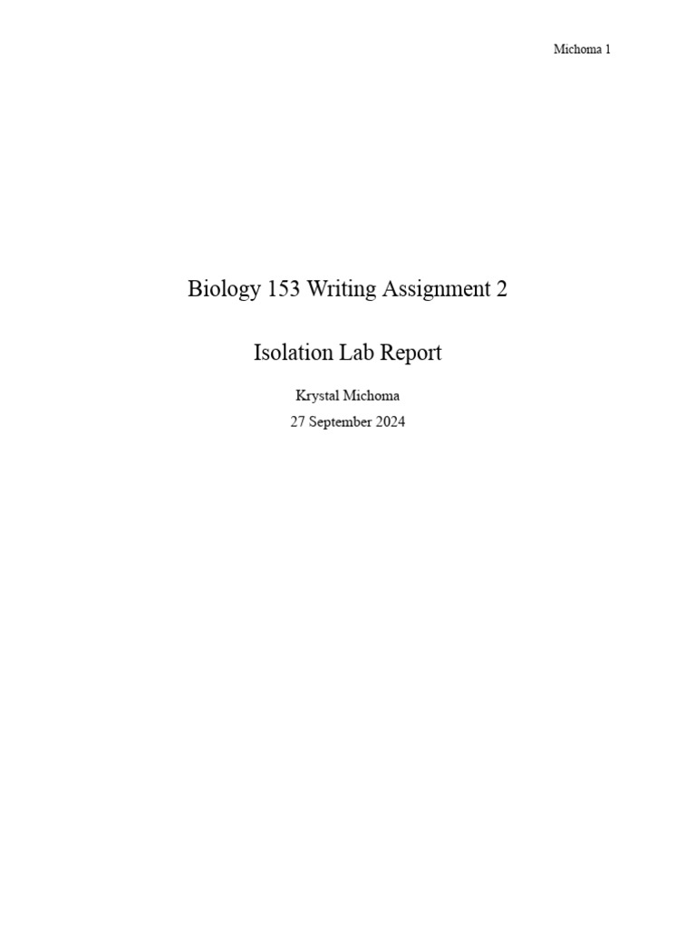 Writing Assignment 2 - Isolation | PDF