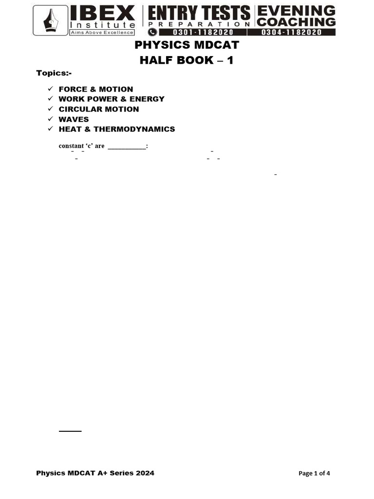 Half Book (Unit 1-5) | PDF