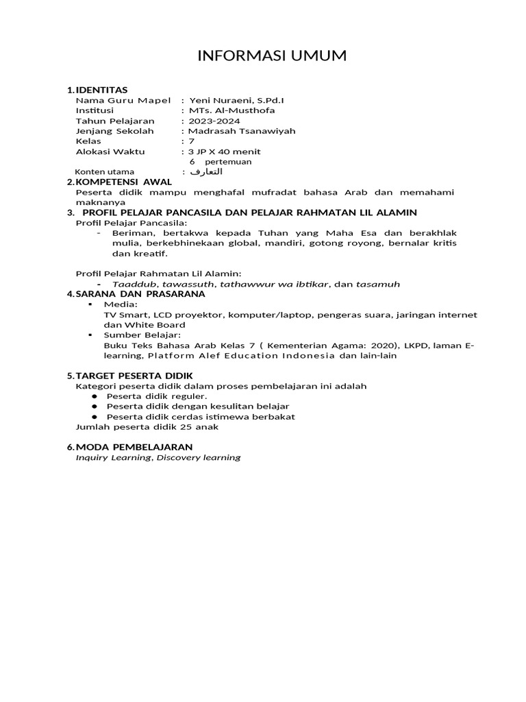 Modul Sample MGMP | PDF