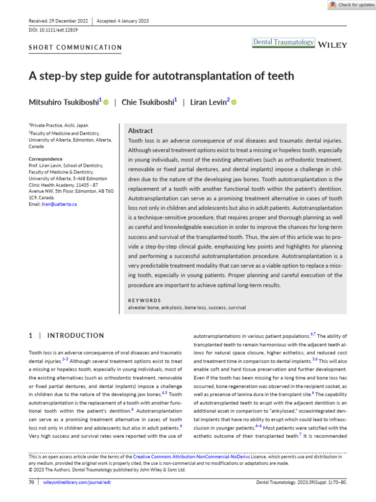 Dental Traumatology - 2023 - Tsukiboshi - A step‐by step guide for ...