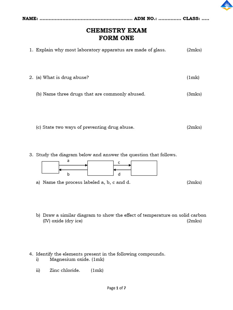 Chem F1 QS | PDF